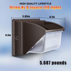 Juyace 150W LED Wall Pack Light 4Pack 300W LED Parking Lot Light with Photoelectric 3Pack