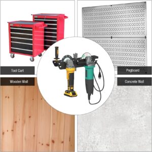 Multifunctional Grinder Storage Rack Wall Mounted Installion Portable Accessory For Garage And Workshop Organization