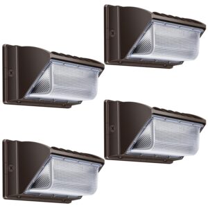 Juyace 150W LED Wall Pack Light 4Pack 300W LED Parking Lot Light with Photoelectric 3Pack