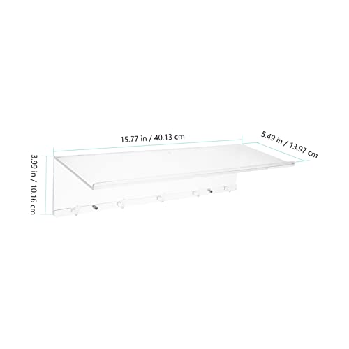 CORHAD 2pcs Wall Shelf Small Floating Shelves Bathroom Floating Holder Hanging Shelves for Wall Hanging Decor Black Floating Shelves Wall Display Shelf Basket Shelves Acrylic Transparent