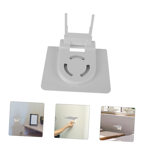 TOGEVAL Wall Bracket Over Socket Holder Wall Mount Router Shelf Wall Outlet Shelf Over Outlet Shelf Multifunctional Outlet Storage Rack Tv Mount Shelves for Wall Outlet White Plastic