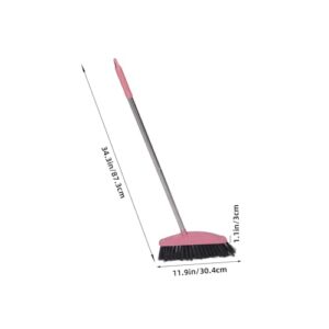 TOGEVAL Stainless Steel Pink Household Floor Clean Broom Broom Wiper Outside Plastic