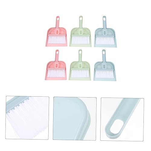 Gogogmee 6 Sets Pet Broom Tiny Keyboard Tiny Dustpan and Brush Desktop Cleaning Broom Household Brooms Desktop Cleaning Tools Mini Broom and Dustpan Cage Cleaner Household Cleaning Brush Pp