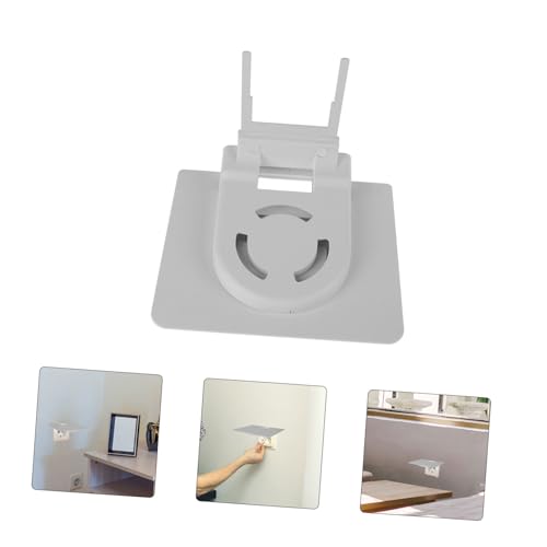 KOMBIUDA Wall Bracket Wall Outlet Outlet Shelf Over Outlet Shelf Multifunctional Outlet Storage Rack No Drilling Socket Rack Router Storage Holder Over Socket Holder Plastic White