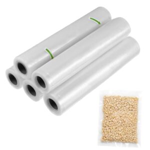 mikinona 5 rolls pa sous vide bags white bye food vacuum seal bags vacuum food sealer bags food preservation bag