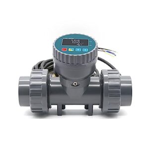 fdavdnmg dn25-80 high precision smart digital display flowmeter rs485 lcd electronic flowmeter pvc flow sensor for farm/garden irrigation 1pcs(without display,3)