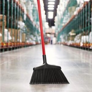 Commercial Wide Commercial Angle Broom, 55" Length, 15" Width, Black/Red (6)