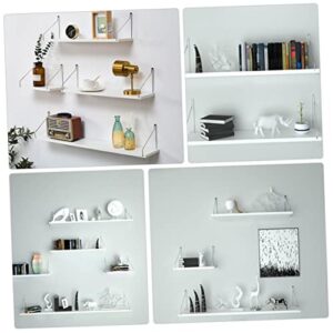 HOLIDYOYO 3pcs Shelf DIY Floating Wall Storage Mounted Shelves for Storage Hanging Holder Hanging Wall Plants Bookshelves Wall Mounted Home Decor Wall Mount Shelves Storage Rack Board White