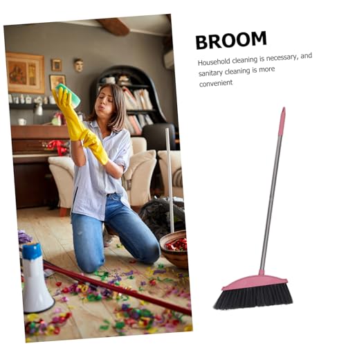 TOGEVAL Stainless Steel Pink Household Floor Clean Broom Broom Wiper Outside Plastic