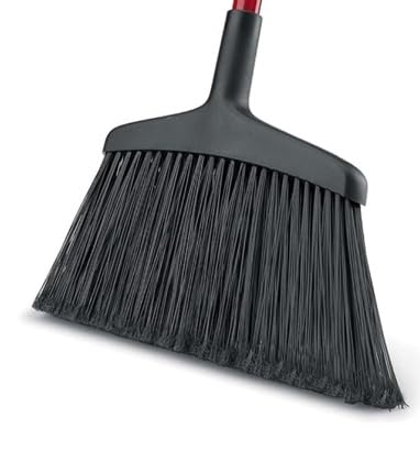 Commercial Wide Commercial Angle Broom, 55" Length, 15" Width, Black/Red (6)