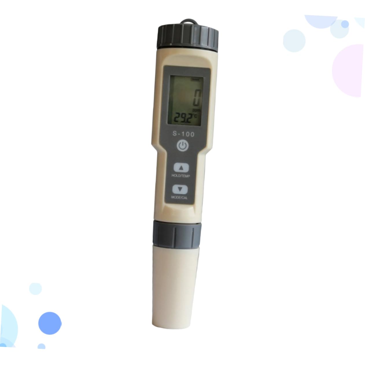 HOMOCONO Automatic Hydrometer Water Quality Tester Salt Water Gravimeter Salt Meter Hydrometers Water Salimeter Temperature Tester Pen Light Grey