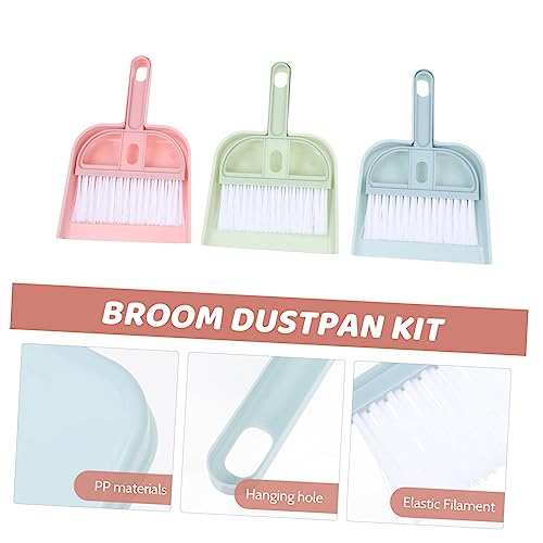 Gogogmee 6 Sets Pet Broom Tiny Keyboard Tiny Dustpan and Brush Desktop Cleaning Broom Household Brooms Desktop Cleaning Tools Mini Broom and Dustpan Cage Cleaner Household Cleaning Brush Pp