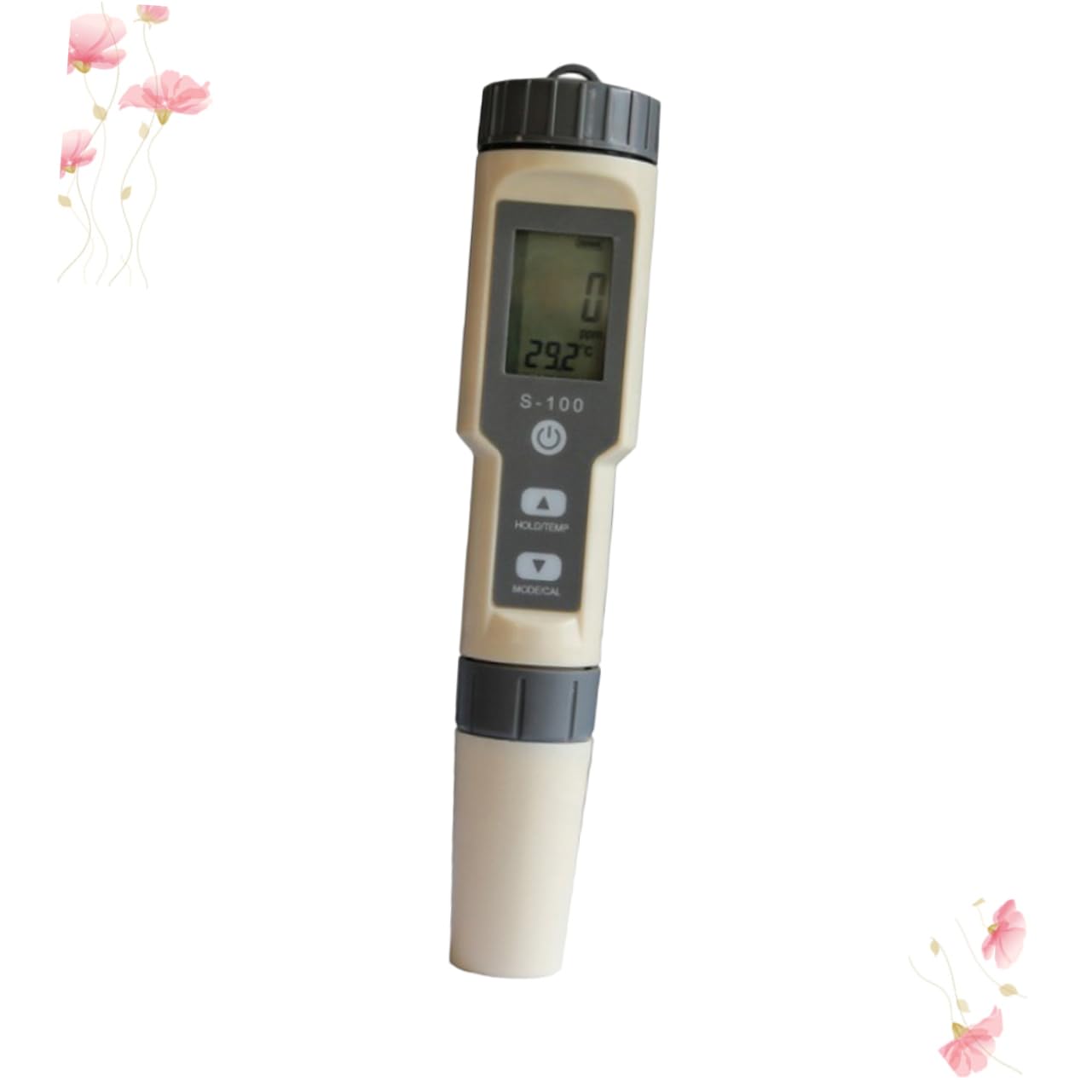 MUSISALY Pen Hydrometer Temperature Tester Water Quality Tester Salt Water Gravimeter Salt Meter Water Salimeter Light Grey