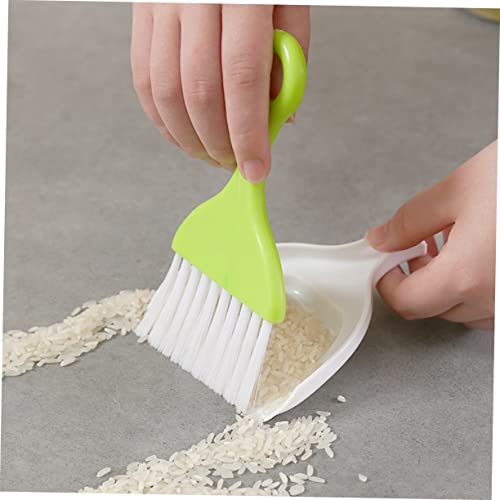 Healeved 2 Sets Household Supplies Broom Hand Kid Broom Cleaning Brush Tent Broom Cleaning Tools Dust Broom Mini Broom Cleaning Broom Keyboard Broom Dustpan Cleaning Dustpan