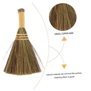 Healeved 1pc Miscanthus Small Broom Table Hand Broom Easter Rabbit Ear Car Sofa Sweeping Broom Sweeping Broom Sofa Floor Cleaning Broom Mini Dreses Cleaning Supplies Copper Wire Khaki