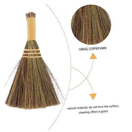 Healeved 1pc Miscanthus Small Broom Table Hand Broom Easter Rabbit Ear Car Sofa Sweeping Broom Sweeping Broom Sofa Floor Cleaning Broom Mini Dreses Cleaning Supplies Copper Wire Khaki