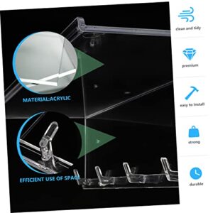 CORHAD 2pcs Wall Shelf Small Floating Shelves Bathroom Floating Holder Hanging Shelves for Wall Hanging Decor Black Floating Shelves Wall Display Shelf Basket Shelves Acrylic Transparent