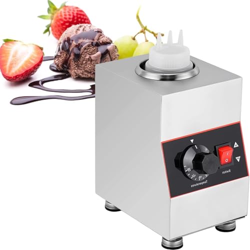 HYTRDJKDF 120/320/480/640W Hot Fudge Dispenser，Electric Stainless Steel Topping Dispenser, Commercial Sauce Dispenser(1Bottle)