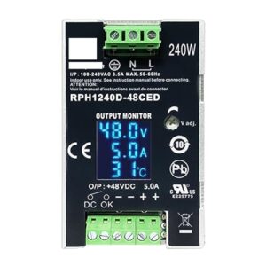 240w 24v 36v 48v digital rail switch power supply dc industrial power supply(rph1240d-36ced)