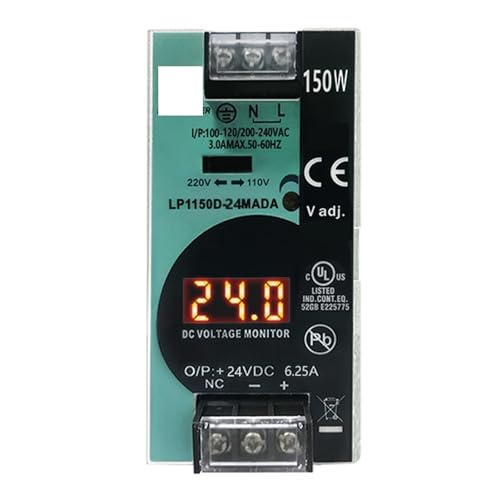 150W 12V 24V 36V DC Power Supply, Digital Display Rail Type Industrial Switch Power Supply(LP1150D-12MADA)