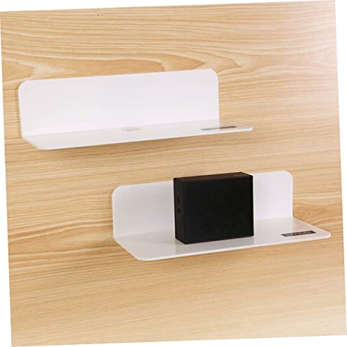 KITANDOVE 4pcs L-shaped Storage Rack White Shelves Floating Corner Shelves Floating Wall Bracket Repisas De Pared Para Cuarto Wall Shelves Astetic Room Decor Adhesive Wall Shelf