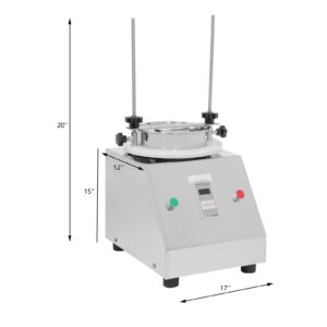 Sieve Shaker 8 Layers Lab Sifter Standard Sample Vibrating Sieve Machine 110V 125W Electric Vibrating Screen Sieve Shaker Machine for Particle Liquid Powder Lab 50dB Low Noise (White)