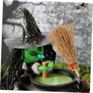 Healeved 10pcs Broom Witch Hanging Witches Broomstick Party Witch Hangings Prop Halloween Hanging Embellishment Halloween Ghost Decoration Miniature Toys Halloween Witch Broomstick Cauldron