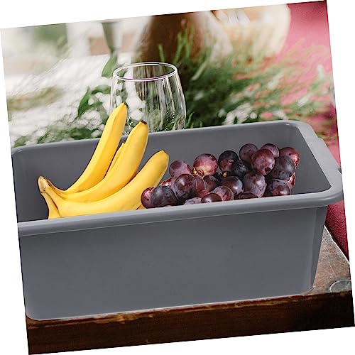 WHAMVOX Bus Tub Bin Commercial Tote Tubs Washing Basin Tub Utility Tote Busser Commercial Tote Tub for Home Rectangular Foot Soak Tub Bucket Dish Washing Tub Collapsable Pan Plastic Grey