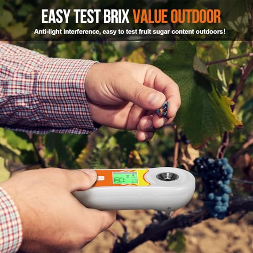 YINMIK Brix Refractometer & pH Meter with pH Calibration Solution