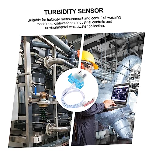 TOKIDNY Module Water Quality Detection 3.3-5v Turbidity Sensor Water Turbidity Sensor Industrial Turbidity Sensor Dishwasher Turbidity Sensor 3.3-5v Turbidity Value Detection Blue Plastic