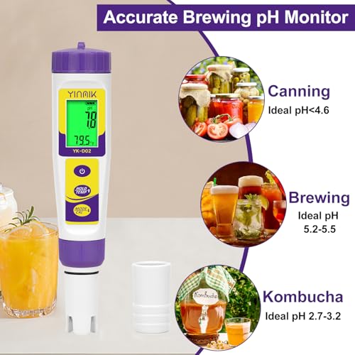 YINMIK Brix Refractometer & pH TDS Hydrogen Meter