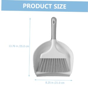 OHPHCALL 1 Set Hand Broom with Dustpan Desktop Broom Kit Mini Small Brush and Dustpan Car Interior Cleaning Brush Whisk Little Dustpan Broom Keyboard Cleaner Desktop Dust Brush Vent Pp Grey