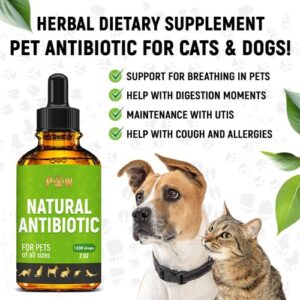 Dog Vitamins and Supplements Liquid | Cat Vitamins | Antibiotics for Dogs | Antibiotics for Cats | Dog Probiotic | Cat Probiotic Liquid | 3 x 2 Oz