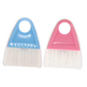 hoement 2 sets small broom household cleaning brush table broom dustpan computer cleaning brush cleaning tool desktop cleaning supplies mini brush pet broom pet hair broom plastic