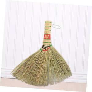 Healeved Desk Cleaning Broom Pet Waste Broom Miniature Dustpan and Brush Natural Straw Broom Hand Handle Broom Hand Whisk Broom Dusting Brush Compact Dustpan and Brush Sorghum Grass