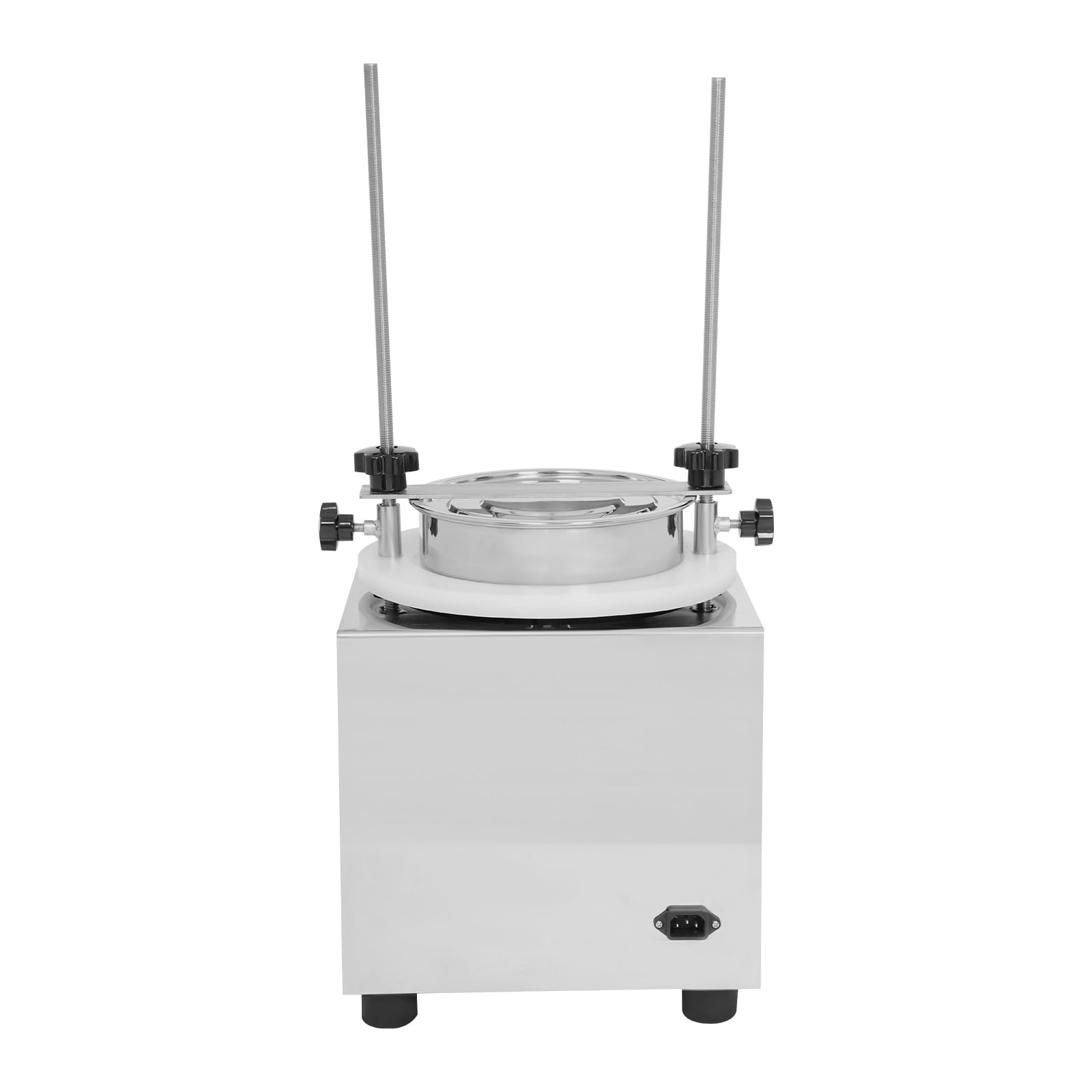 Sieve Shaker 8 Layers Lab Sifter Standard Sample Vibrating Sieve Machine 110V 125W Electric Vibrating Screen Sieve Shaker Machine for Particle Liquid Powder Lab 50dB Low Noise (White)