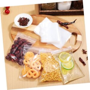 GOOHOCHY 400 Pcs Bag Grip Seal Bags Small Clear Packing Bags Clear Cookie Bags Clear Sealing Bag Clear Candy Bags Snack Bags Resealable Cellophane Bag Cellophane Treat Bags White or