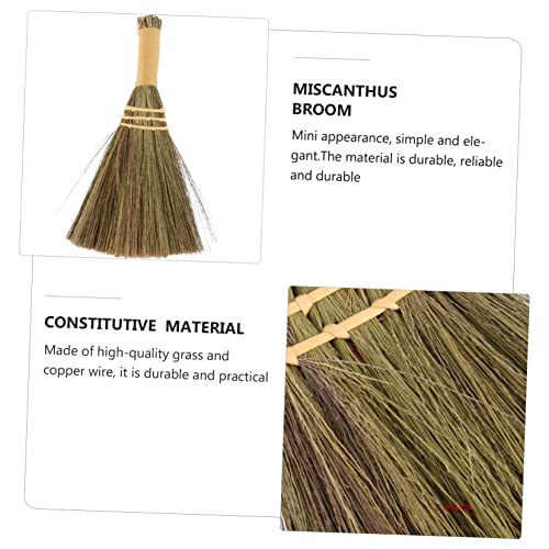 Healeved 1pc Miscanthus Small Broom Table Hand Broom Easter Rabbit Ear Car Sofa Sweeping Broom Sweeping Broom Sofa Floor Cleaning Broom Mini Dreses Cleaning Supplies Copper Wire Khaki