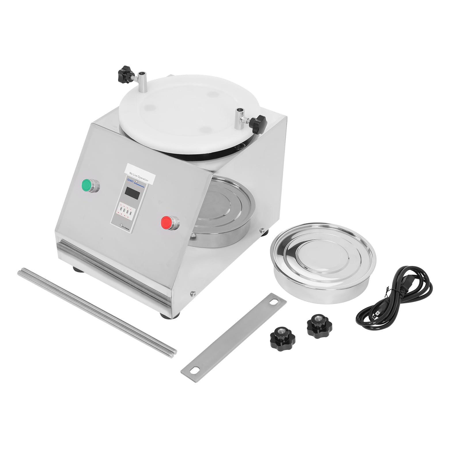 Sieve Shaker 8 Layers Lab Sifter Standard Sample Vibrating Sieve Machine 110V 125W Electric Vibrating Screen Sieve Shaker Machine for Particle Liquid Powder Lab 50dB Low Noise (White)