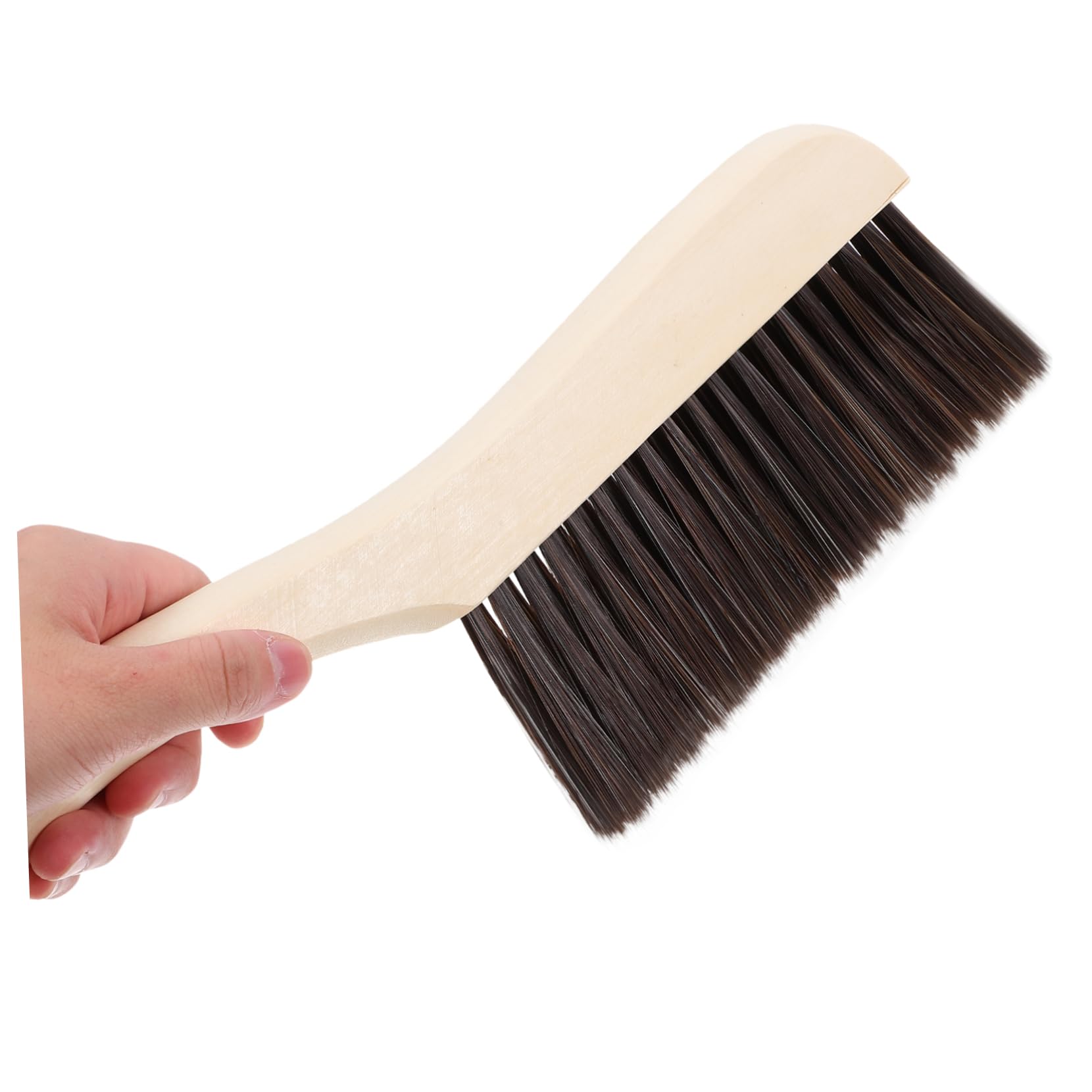 KOMBIUDA Dust Brush Counter Brush Dust Remover Brush Bed Sweeping Brush Counter Duster Hand Brush Handheld Car Brooms Clothes Brooms Dust Cleaner Garment Brush Couch Brush Bench Beige Wood