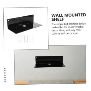 CORHAD 1pc Wall Storage Mounted Holder Kickstand for Phone Wall Mount Speakers Brackets Phone Mount Wall-Mounted Storage Bracket Wall Hanging Shelf Speaker Bracket Black Acrylic