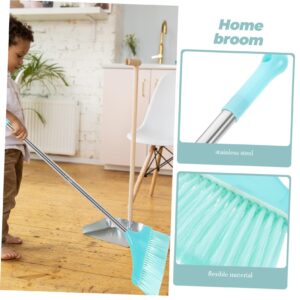 OHPHCALL Cleaning Broom for Floor Outdoor Broom Angle Broom Floor Cleaning Tool Hair Cleaning Broom Floor Cleaning Broom Home Broom Office Broom Household Broom Stainless Steel Sky-Blue