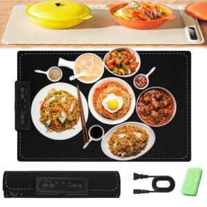 miller market warming mat, tempmaster adjustable warming tray, temp master adjustable warming tray, fllora adjustable warming tray, 3 temp levels adjustable food warmer mat (black, 15 * 24in)