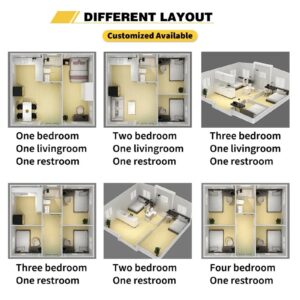 20ft Prefabricated Modular Mobile Homes Expandable Container House 30ft Portable prefabricated Tiny Home 40ft Tiny Houses to Live in for Adults