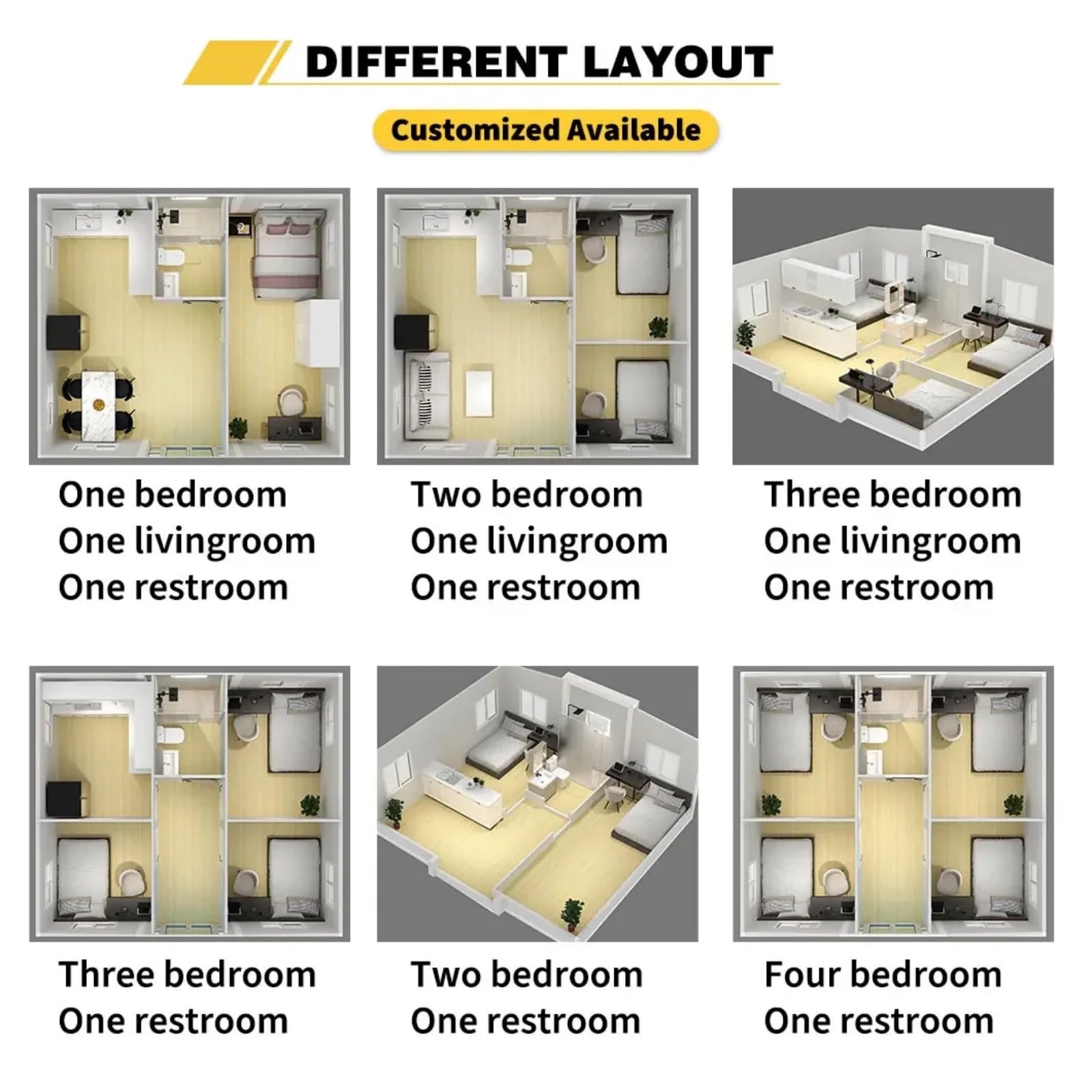 20ft Prefabricated Modular Mobile Homes Expandable Container House 30ft Portable prefabricated Tiny Home 40ft Tiny Houses to Live in for Adults