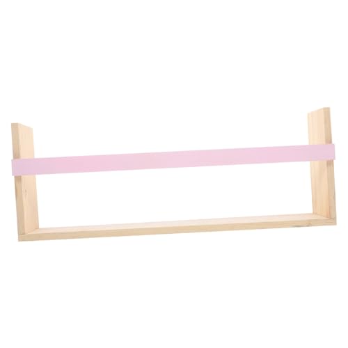 OSOLADY Wall-Mounted Floating Shelf Pink Wood Floating Shelves for Wall Decor Wall Holder Storage Holder