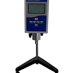 VTSYIQI Rotational Viscosity Meter Liquid Viscosity Tester Benchtop Digital Rotational Viscometer for Inks Paints Adhesives Greases Cosmetics with Range 1-100000mPa.s Accuracy ±1% 4 Viscosity Rotors