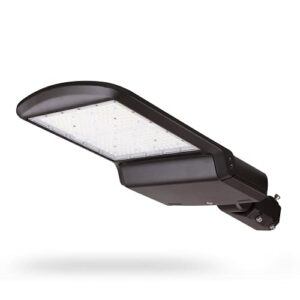 shine led 300w parking lot flood light al3 series, 5700k, 45000lm, 145lm/w, slip fitter mount, dlc, ul certified, ip65 rated, outdoor street, parking lot, security flood light