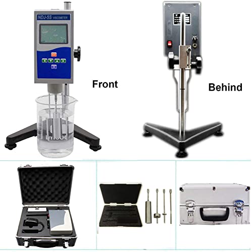 VTSYIQI Digital Rotational Viscosity Meter Viscometer Rotary Viscometer Measurement with Test Range 1~2000000mPa.s High Accuracy ±1% 4 Rotor for coatings adhesives Paint Oil Inks