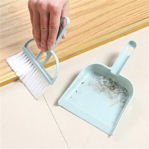 ETAINGYEUN Mini Broom Pan Set Portable Washing Brush Scandinavian Design for Desk Pet Long Lasting Lightweight